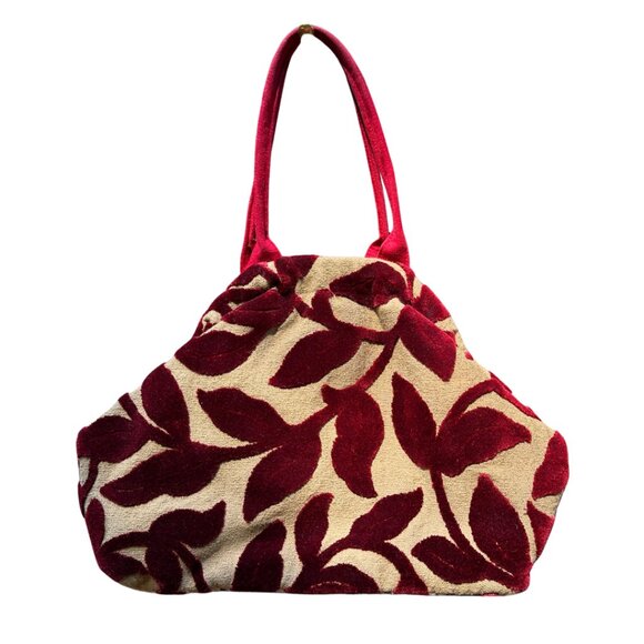 Atenti | Bags | Atenti Betty Doctor Handbag Maroon Velvet On Tan Usa ...